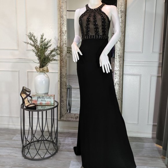 Milano Formals | Dresses | Black Formal Evening Prom Dress Gown | Poshmark